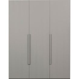 Woood Garderobenschrank &raquo;Rens&laquo; aus Nussbaum-Dekor, viel Stauraum, H&ouml;he 210 cm grau Holzwerkstoff