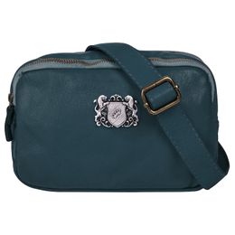 Samantha Look Damen Umh&auml;ngetasche echt Leder, Made in Italy blau