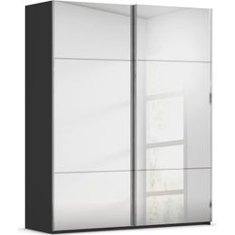 Rauch Schwebet&uuml;renschrank &raquo;Kleiderschrank Schrank Garderobe Schlafzimmerschrank SCALE-TRIO&laquo; edle dreigeteilte Front mit 2 Zierleisten Spiegelfront 