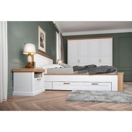 OTTO home Nachtkonsole &raquo;Tara, im klassischen Landhausstil, FSC-zertifiziert&laquo; 1 offenes Fach und 1 Schublade mit Metallgriff, Soft-Close-Funktion, 