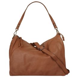 Samantha Look Damen Umh&auml;ngetasche echt Leder, Made in Italy braun