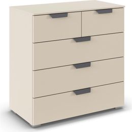Rauch Schubkastenkommode &raquo;Sideboard Schubladenkommode COSTA mit farblich passenden Metallgriffen&laquo; in 2 Griff-Farben, Breite 80 cm, f&uuml;nf praktische und