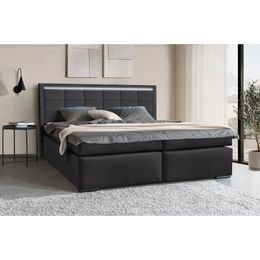 Collection AB Boxspringbett &raquo;30 Jahre Jubil&auml;ums-Modell Athena&laquo; in H2,H3 & H4, wahlweise mit LED-Leiste schwarz Holzwerkstoff, Spanplatte