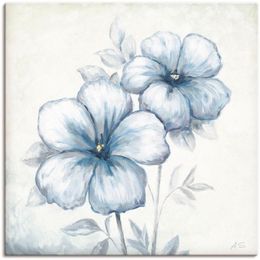 Artland Wandbild &raquo;Blauer Mohn&laquo; Blumen 1 Stk. tlg. als Leinwandbild, Poster, Wandaufkleber in verschied. Gr&ouml;&szlig;en wei&szlig; Leinwand