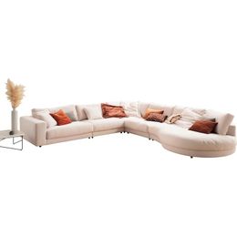 3C Candy Ecksofa &raquo;Enisa II, bequem und komfortabel, Mega Familiensofa, L-Form&laquo; incl. 3 Flatterkissen, wahlweise mit Flecken-Schutz-Bezug Easy care 