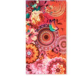 HIP Strandtuch &raquo;Ziva&laquo; Baumwolle, Velours, 100x180, Weich, Strand, Erwachsen, Mandala, Bunt orange Frotteevelours, Obermaterial: 100% Baumwolle