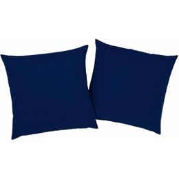 Bruno Banani Dekokissen &raquo;Lagan&laquo; 2-er Set, einfarbig, Kissenh&uuml;llen ohne F&uuml;llung, 40 x 40 cm blau Polyester