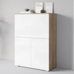 Home Affaire PC-Schrank &raquo;Vera, Sekret&auml;r, Home-Office-Schreibtisch mit LED-Beleuchtung&laquo; 1 Stk. tlg. Multifunktional mit Stauraum, klappbare Tischfl&auml;che