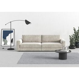 Trendmanufaktur Big-Sofa &raquo;Bourbon&laquo; extra tiefe Sitzfl&auml;che, wahlweise mit Sitztiefenverstellung bestellbar beige 88% Polyester, 12% Polyacryl