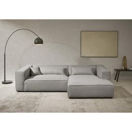 LeGer Home by Lena Gercke Ecksofa &raquo;PIARA XXL, Big-Sofa, Cord, Leinenoptik o. Strukturstoff, L-Form&laquo; wahlweise Ottomane rechts/links, Kedernaht, extra 