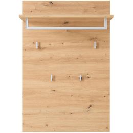 Innostyle Garderobenpaneel &raquo;BARI Graderobenpaneel, BxHxT 40x158x30 cm&laquo; 1 Stk. tlg. 1 Ablageboden, 1 Kleiderstange, 4 Haken braun Holzwerkstoff, MDF