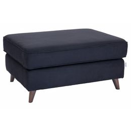 Home Affaire Hocker &raquo;Renesse&laquo; schwarz Luxus-Microfaser ALTARA NUBUCK (100% Polyester);Samtvelours 100% Polyester