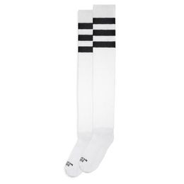 American Socks Overknee Str&uuml;mpfe 'Old School' Damen Gr&ouml;&szlig;e 19/47 wei&szlig;
