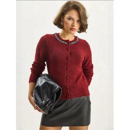 Bianco Lucci Knit Cardigan female Red size S/L
