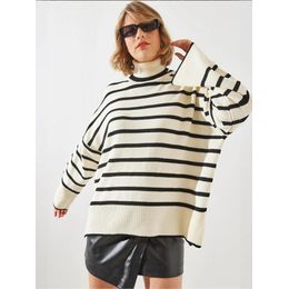 Bianco Lucci Oversized Sweater female Beige size S/L
