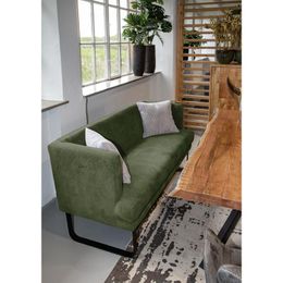 GUTMANN FACTORY K&uuml;chensofa Breite 170 cm, Metallf&uuml;&szlig;e gr&uuml;n 88% POLYESTER 12% NYLON