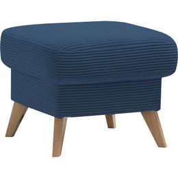 exxpo - sofa fashion Hocker &raquo;Samso, kompakte und bequeme Sitzgelegenheit in aktuellem Cord Bezug&laquo; blau