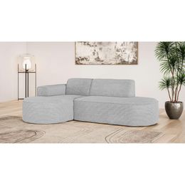 OTTO home Ecksofa &raquo;ADELLA Design-Sofa mit Recamiere rechts/links, 248/159/76 cm&laquo; L-Form mit Wellenunterfederung, runde Form, auch in Cord 100% 