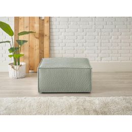 OTTO home Hocker &raquo;FINNLEY, Polsterhocker in Boucl&eacute;, Struktur fein u. Mega Cord verf&uuml;gbar&laquo; passend zum Loveseat der Serie Finnley gr&uuml;n Bezugstoff aus 