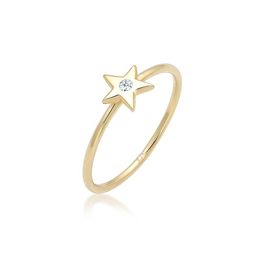 Elli DIAMONDS Damen Elli DIAMONDS Diamantring &raquo;Bandring Stern Astro Diamant (0.015ct)375 Gelbgold&laquo;