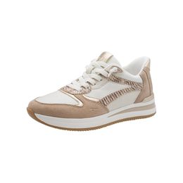Tamaris Sneaker Damen Gr&ouml;&szlig;e 38 dunkelbeige / beigemeliert / bronze / wei&szlig;