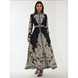 Hiccup Blusenkleid Damen Gr&ouml;&szlig;e 40 grau / schwarz / wei&szlig; Sommerkleid