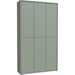 FORTE Schuhschrank &raquo;Alice Springs&laquo; B/H/T 109,2/191,9/34,9 cm, Stauraumschrank, Mehrzweckschrank, (B/H 109cm x 192cm), mit 16 B&ouml;den gr&uuml;n Spanplatte