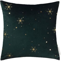 Tom Tailor HOME Dekokissen &raquo;Sparkling Stars&laquo; Kissenh&uuml;lle ohne F&uuml;llung, 1 St&uuml;ck gr&uuml;n Polyester