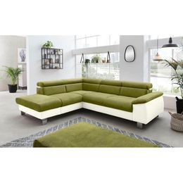 COTTA Polstergarnitur &raquo;Komaris L-Form, B: 249 bzw. 100 cm (Set: Ecksofa & Hocker)&laquo; Set, mit Kopfteilverstellung, optional Bettfunktion, Bettkasten & 