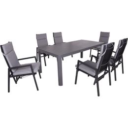 Garden Pleasure Garten-Essgruppe &raquo;AMIRA/SINTRA Set 01&laquo; 7 Stk. tlg. schwarz Obermaterial: 100% Polyester