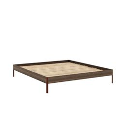 Karup Design Bettgestell &raquo;CORE BED Bodenbett, Holzrahmen, Futonbett, Jugendbett, Holzbett&laquo; Massivholzbett mit Lattenrost, Kiefer massiv, Doppelbett ohne Kopfteil