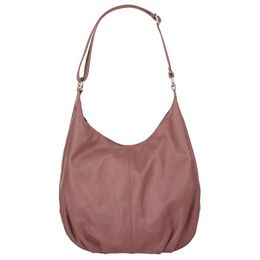 CLUTY Damen Shopper echt Leder, Made in Italy rosa