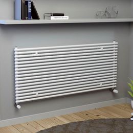 XIMAX Designheizk&ouml;rper &raquo;Gamba Slim Duplex Horizontal, 610 mm x 1200 mm&laquo; 825 Watt, Wei&szlig; wei&szlig; Stahl