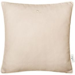 Tom Tailor HOME Dekokissen &raquo;Dove Signature&laquo; mit Paspel, Kissenh&uuml;lle ohne F&uuml;llung, 1 St&uuml;ck beige Baumwolle, Polyester
