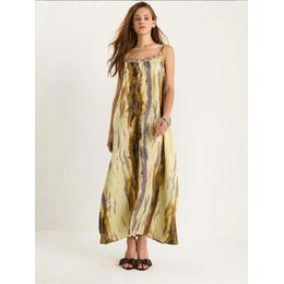 Bianco Lucci Summer Dress female Yellow size M