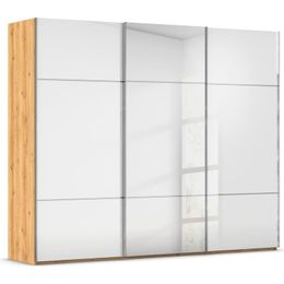 Rauch Schwebet&uuml;renschrank &raquo;Kleiderschrank Schrank Garderobe Schlafzimmerschrank SCALE-TRIO&laquo; edle dreigeteilte Front mit 2 Zierleisten Spiegel/Glas 