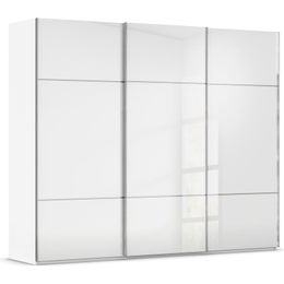 Rauch Schwebet&uuml;renschrank &raquo;Kleiderschrank Schrank Garderobe Schlafzimmerschrank SCALE-TRIO&laquo; edle dreigeteilte Front mit 2 Zierleisten Glasfront MADE 