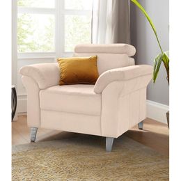 Sit & More sit&more Sessel &raquo;Arngast&laquo; inklusive Federkern und Kopfteilverstellung beige Luxus-Microfaser ALTARA NUBUCK (100% Polyester);Struktur (100% Polyester);