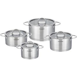 Topf-Set &raquo;Hanseatic&laquo; Set, je 1 Fleischtopf 16/20/24 cm, Bratentopf 20 cm, 8 Stk. tlg. Edelstahl 18/10 silber