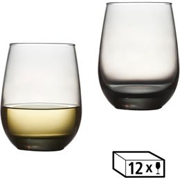 Libbey Gl&auml;ser-Set &raquo; Weinglas, 12er Set -STEMLESS-&laquo; 451 ml, hochwertig verarbeitet, im modernen Design grau Glas