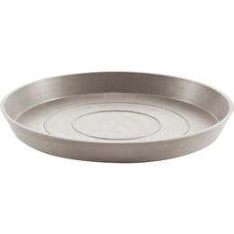 Ecopots Blumentopfuntersetzer &raquo;ROUND SAUCER Taupe&laquo; BxTxH: 21x21x2,5 cm grau Kunststoff