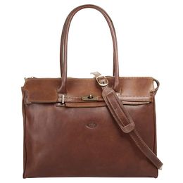 Pike Pik&eacute; Damen Shopper echt Leder, Made in Italy braun