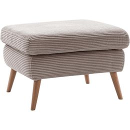 exxpo - sofa fashion Hocker &raquo;Scandi bequem und elegant mit hohem Holzfu&szlig;&laquo; bequem und elegant mit hohem Holzfu&szlig; braun