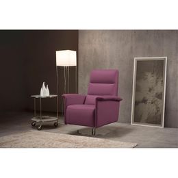 Egoitaliano Sessel &raquo;Kelly Designsessel, Clubsessel & Relaxsessel, bequem, zeitlos elegant&laquo; drehbar, manuelle Relaxfunktion mit Push-Back-Mechanismus rot Leder 