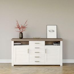 set one by Musterring Sideboard &raquo;York&laquo; Typ 55, mit viel Stauraum, im Landhaus-Stil, B 184 x H 95 cm wei&szlig;