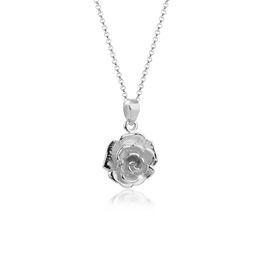NENALINA Damen Kette mit Anh&auml;nger &raquo;Rosen Blumen Anh&auml;nger Flower Look 925 Silber&laquo; silber