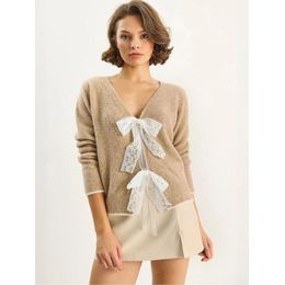 Bianco Lucci Knit Cardigan female Beige size S/L