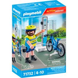 Playmobil Konstruktions-Spielset &raquo;Polizei Fahrradstreife (71732), Action Heroes&laquo; Made in Europe bunt Konstruktions-Spielset