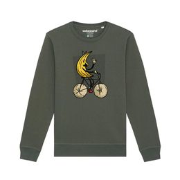 Watapparel Sweatshirt ' Banana Rider ' male Green size XXL