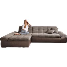 DOMO collection Ecksofa &raquo;Moric, L-Form, XXL-Sofa - Breite 300cm, viel Platz, auch in Cord&laquo; wahlweise mit Bettfunktion und Armteilverstellung, beige-